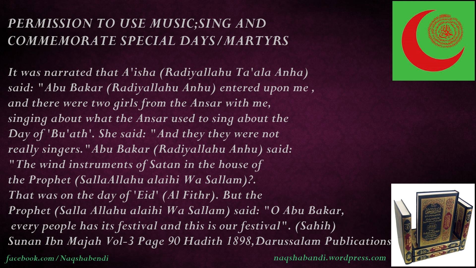 Hadiths on using Music and Singing – Naqshabandi -Rabbani Way